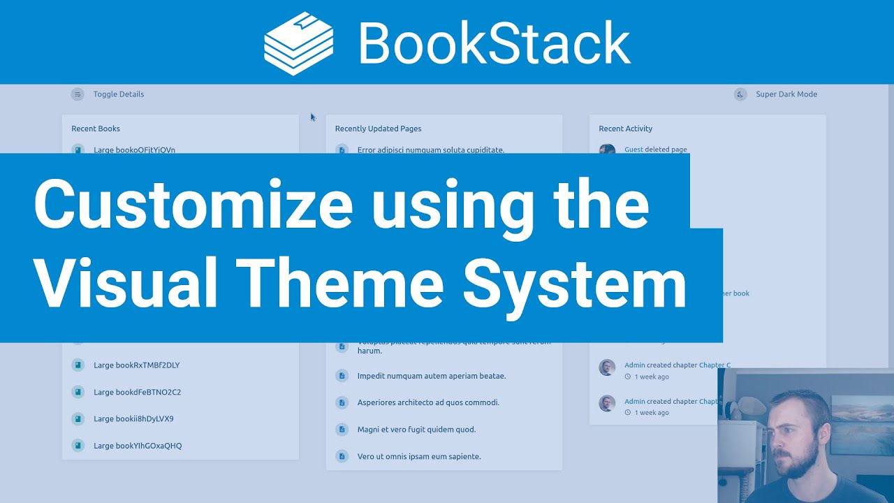 Customize BookStack using the Visual Theme System