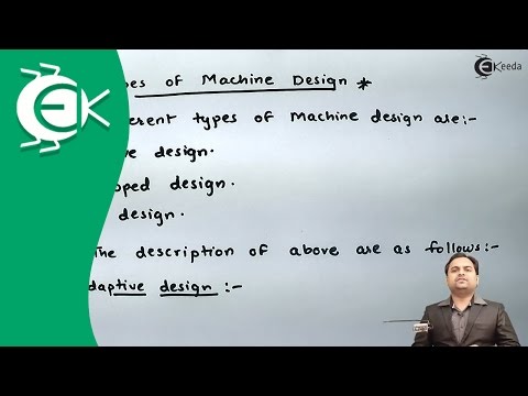 Types of Machine Design Video Lecture - Mechanical Engineering