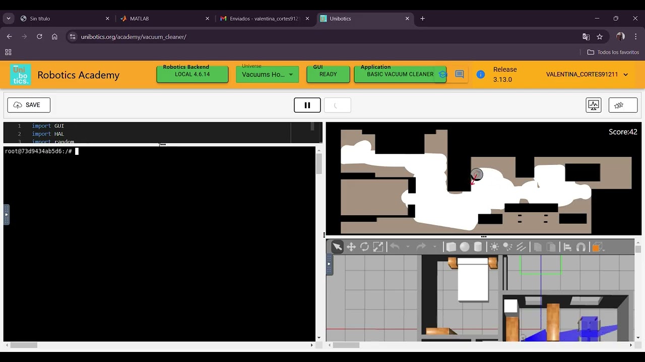 Algorithm Basic Vacuum Cleaner - Academy: Mobile Robotics - Unibotics