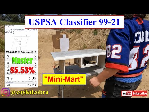 USPSA Classifier CM 99-21 "Mini-Mart" - 86% Master Limited Optics CZ TSO Tactical Sports Orange