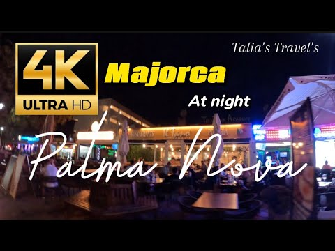 PALMA NOVA AT NIGHT, all bars and restaurants (October)