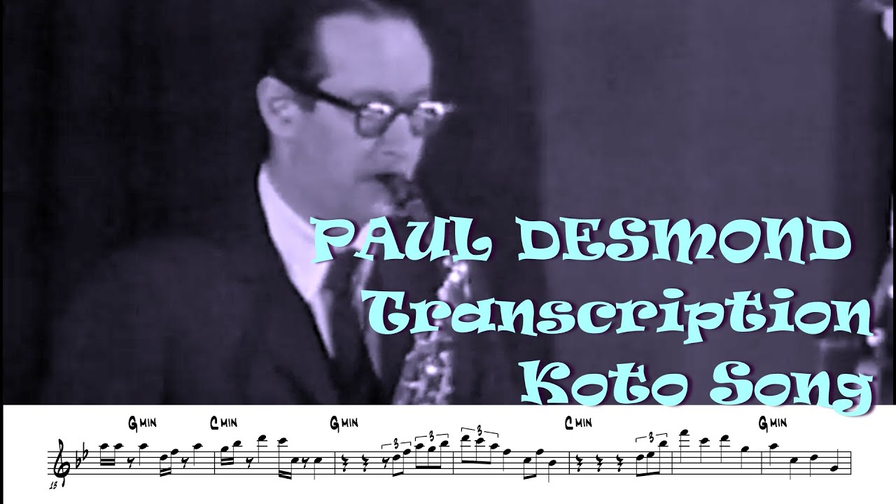 Paul Desmond Transcription - Koto Song - Medium Level