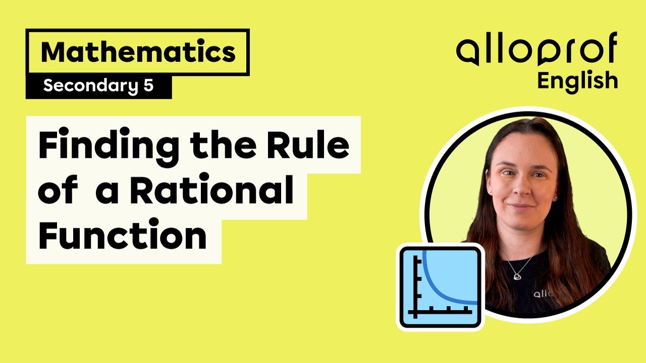 Finding The Rule Of A Rational Function Secondaire Alloprof