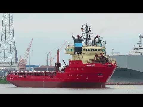 offshore supply tug THOR EXPRESS ex MAERSK NORSEMAN OXLM2 IMO 9104017 BJ 1996