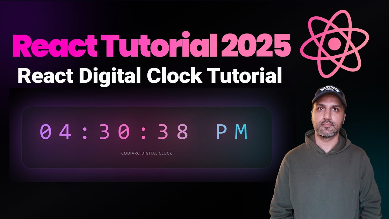 React Digital Clock Tutorial Beginner Friendly