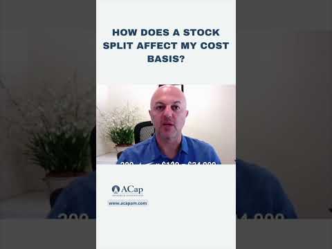How does a stock split affect my cost basis? #shorts #stocksplit