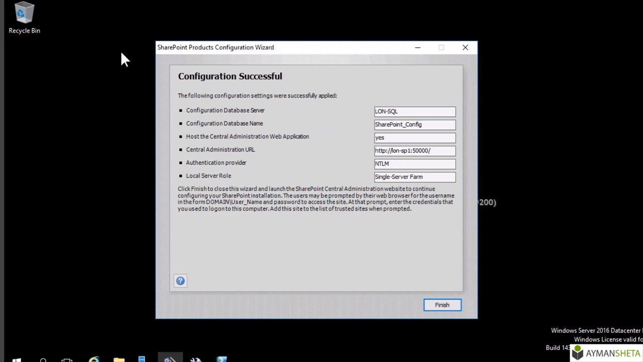 Installing Prerequisites and SharePoint Server 2019