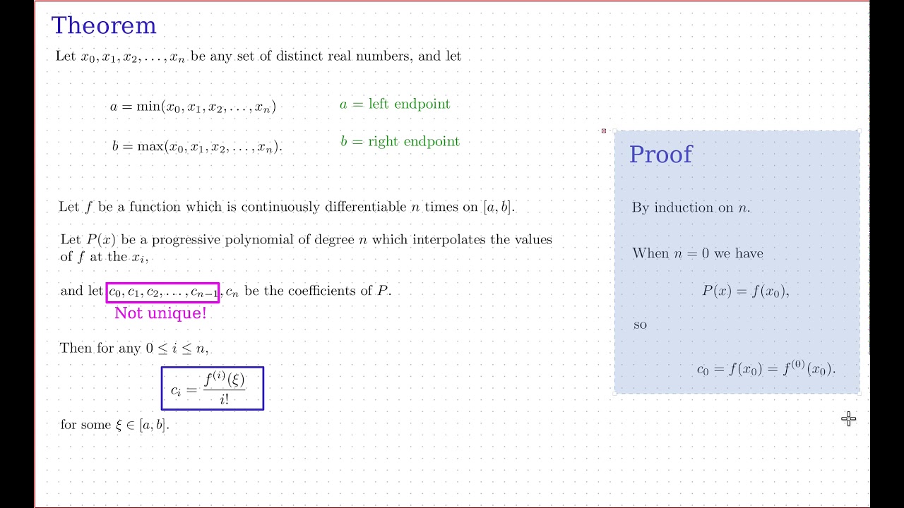 Error in Polynomial Interpolation