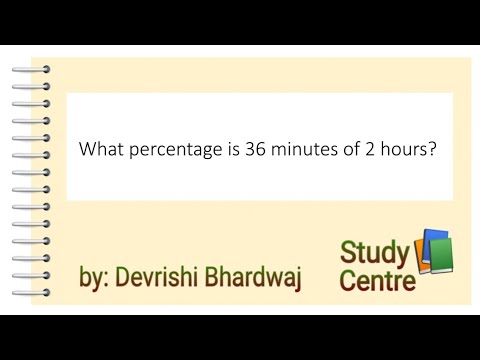 What percentage is 36 minutes of 2 hours?