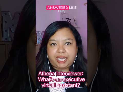 Athena Interviewer: What's an executive virtual assistant? #athena #virtualassistant
