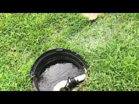 Zoller M98 Easily Keeps Up with 4-inch pipe gushing into Sump Pit