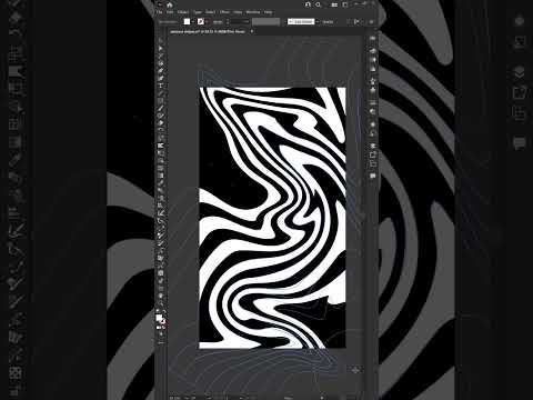 Make an Abstract Wavy Striped Background in Adobe Illustrator #shorts #adobeillustrator #quicktips