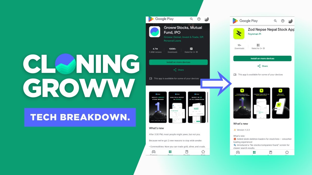 From Zero to App Store: Building a Groww App Clone from Figma Designs & Coding to Google Play Store
