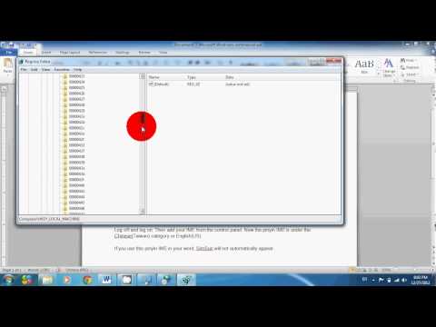 change default SimSun font to DFKai-SB in MS Word 2010 even using Pinyin IME.avi