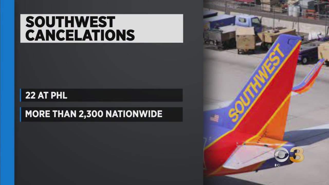 Southwest Airlines cancellations continue at PHL Thursday