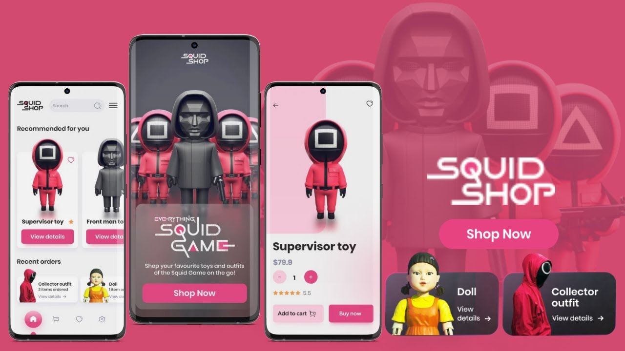 How to build squid game shop app with flutter
