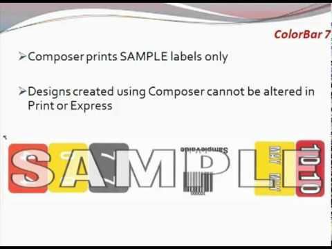 ColorBar 7 Custom Labeling Software Product Overview