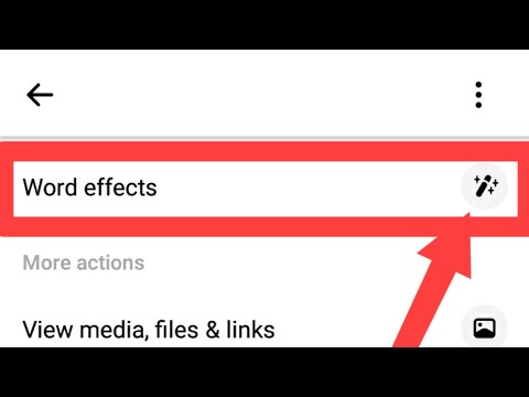 Word effects in messenger