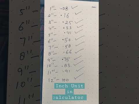 How enter inches unit in calculator...