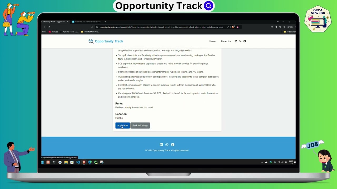 Opportunity Track | Get a high paying Internship | Job search