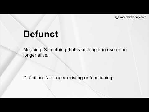 Defunct Meaning