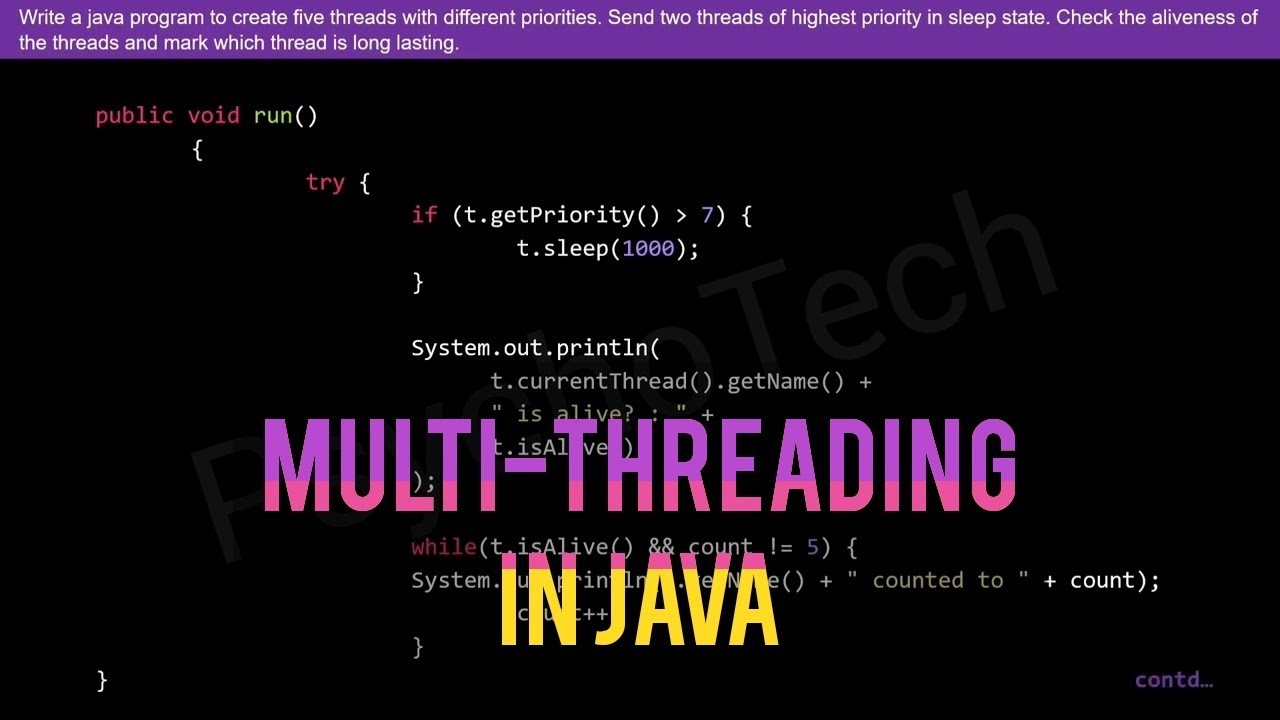 Write a java program to create five threads with different priorities | Multithreading in Java