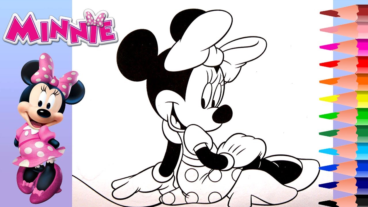 How To Color Minnie Mouse with MARKERS | Tutorial Coloring Pages | Complet Fun