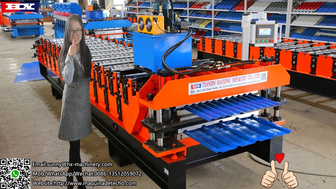 Corrugated iron roofing sheet making machine