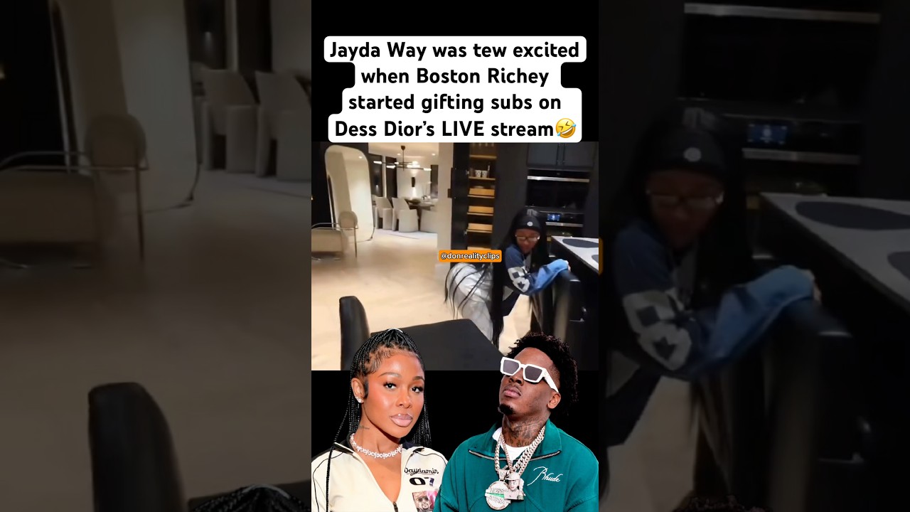 Jayda Wayda was tew excited when Boston Richey started gifting subs on Dess Dior’s LIVE stream🤣