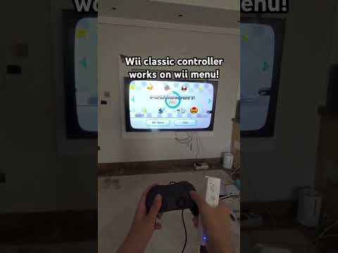 Wii classic controller works on Wii menu! #gorillatag #nintendo #lol #gaming #wii #switch2 #shorts
