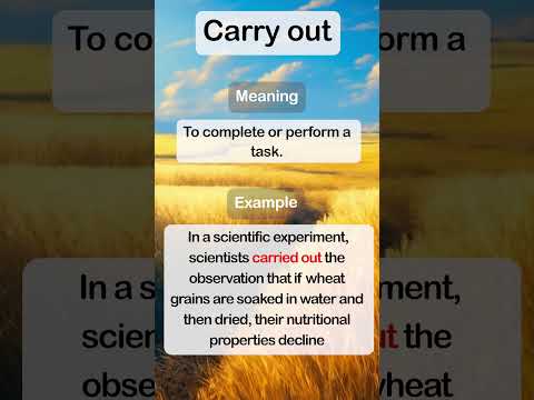 English vocabulary flashcard | phrasal verb | Carry Out #shorts