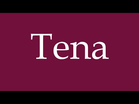How to Pronounce ''Tena'' Correctly in German