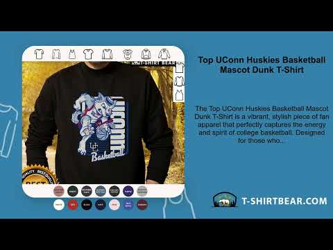 Top UConn Huskies Basketball Mascot Dunk T-Shirt