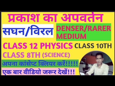 REFRACTION OF LIGHT DENSER AND RARER MEDIUM//WHAT HAPPENS WHEN LIGHT TRAVEL FROM DENSER TO RARER ?
