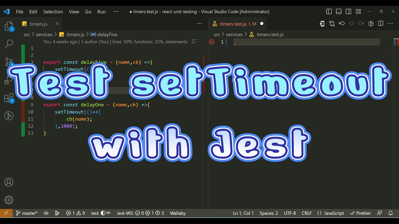 Test setTimeout timer with Jest & React