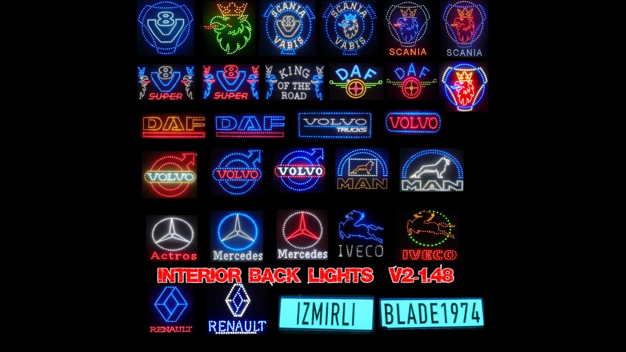Interior Back Lights v2 2 - ETS 2