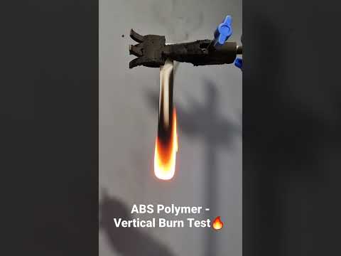 ABS Polymer - Vertical Burn Testing Demonstration. 🔥