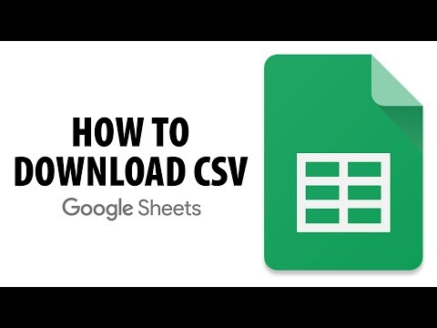 How To Download .CSV File In Google Sheets