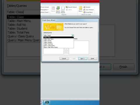 How to create Query in MS Access