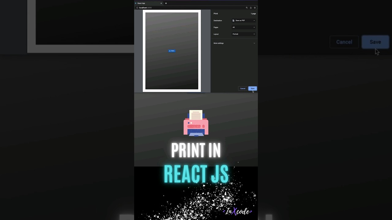 🖨 How to Print Current Page | React Js 🔥 #shorts #reactjs #ytshorts #reactjs #javascript #coding