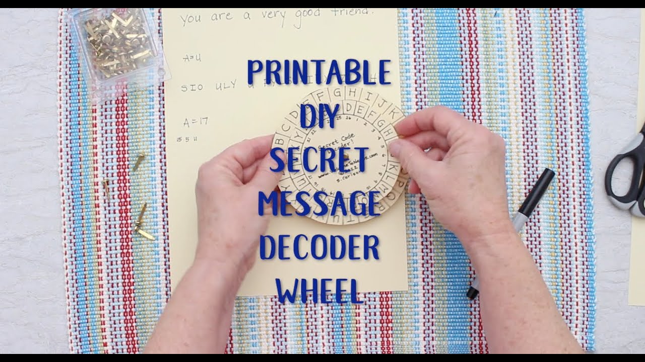 Printable DIY Secret Message Decoder Wheel for Kids Full Length Tutorial