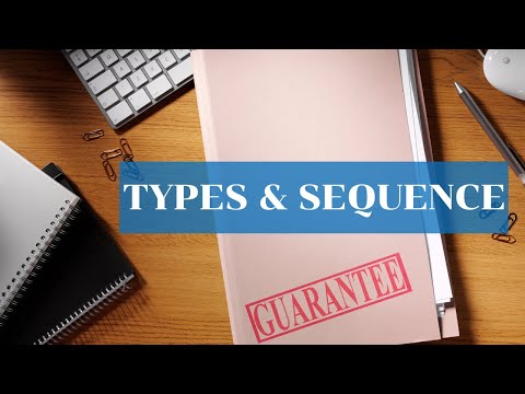 Types of bank guarantees (BG) and sequence of use in a contract