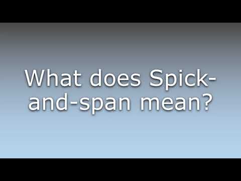 What does Spick-and-span mean?