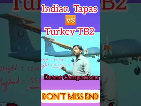 Indian Tapas 🆚 Turkey TB2 Drone comparison by #khansir #shorts #ytshorts #shortvideo