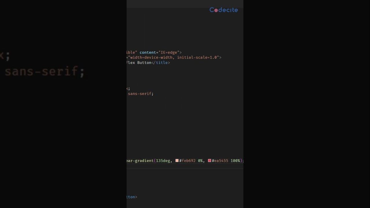 CSS Colorful Gradient Flex Button #shorts #effects