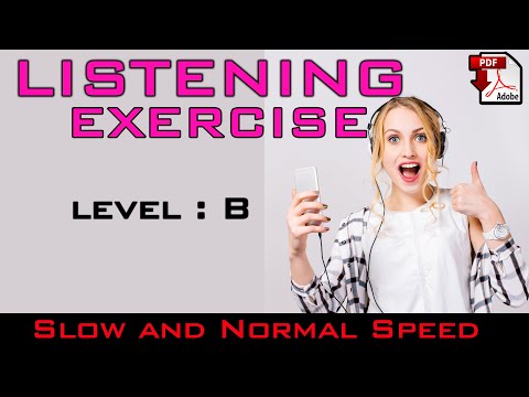 Listening Comprehension Exercises - level B + PDF - Easy English Lesson