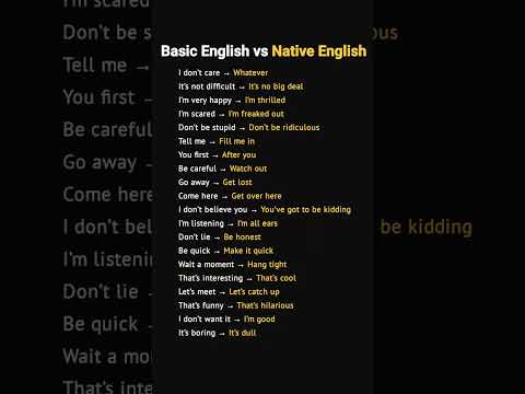 Basic vs Advanced #learn #englishlanguage #learnenglish #vocabs