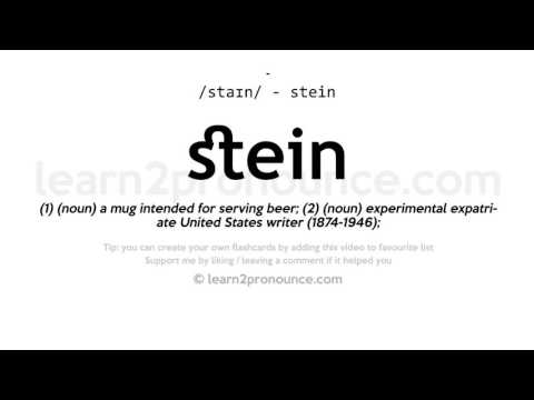 Stein pronunciation and definition