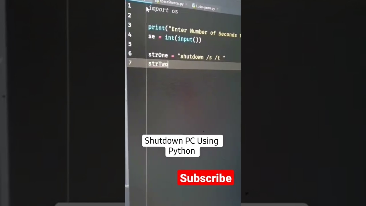 Shutdown your system using Python | Python Programming Tutorial | Automate Boring Task with Python