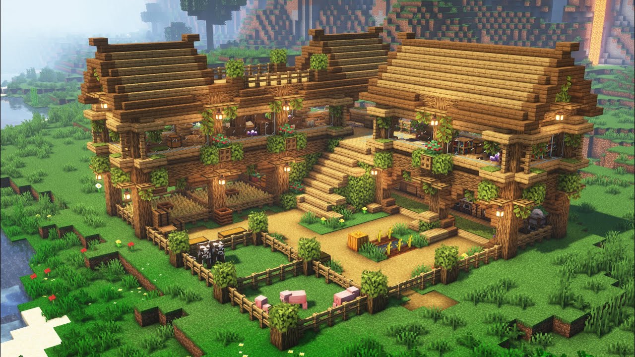 Minecraft: How To Build a large Oak Survival Base - Minecraft Builders